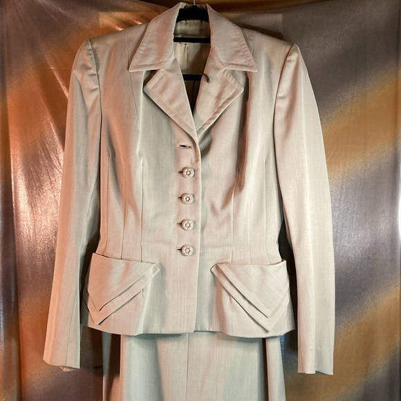 Vintage | Dresses | Vintage 4s Forstmann Beige Skirt Suit Was Used As A ...